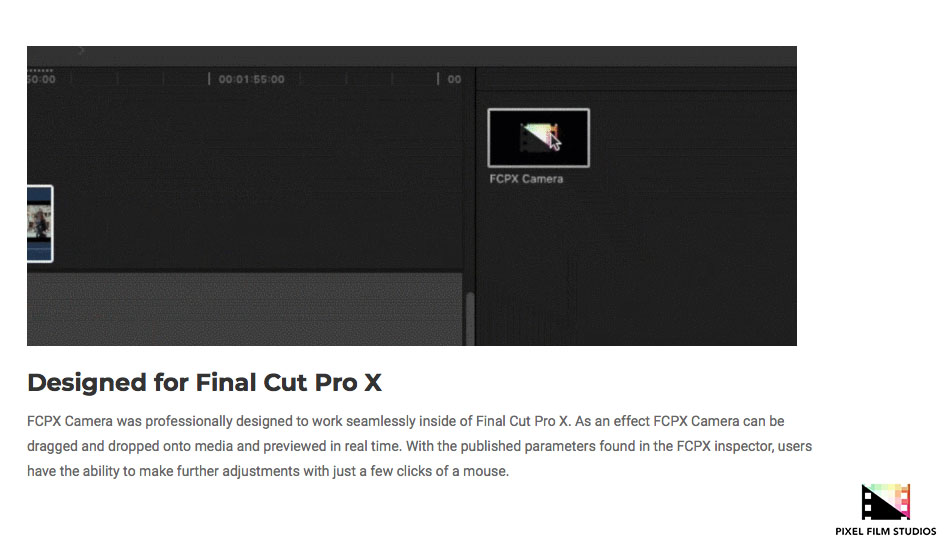 Pixel Film Studios Releases FCPX Camera for Final Cut Pro X